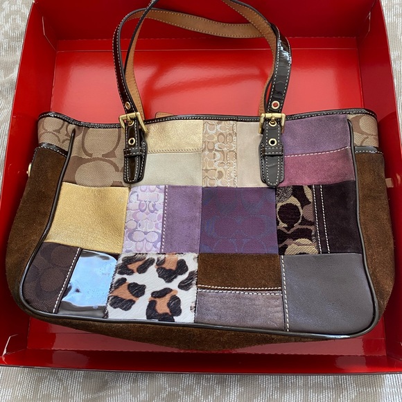 Coach | Bags | Coach Limited Edition Holiday Patchwork Tote | Poshmark
